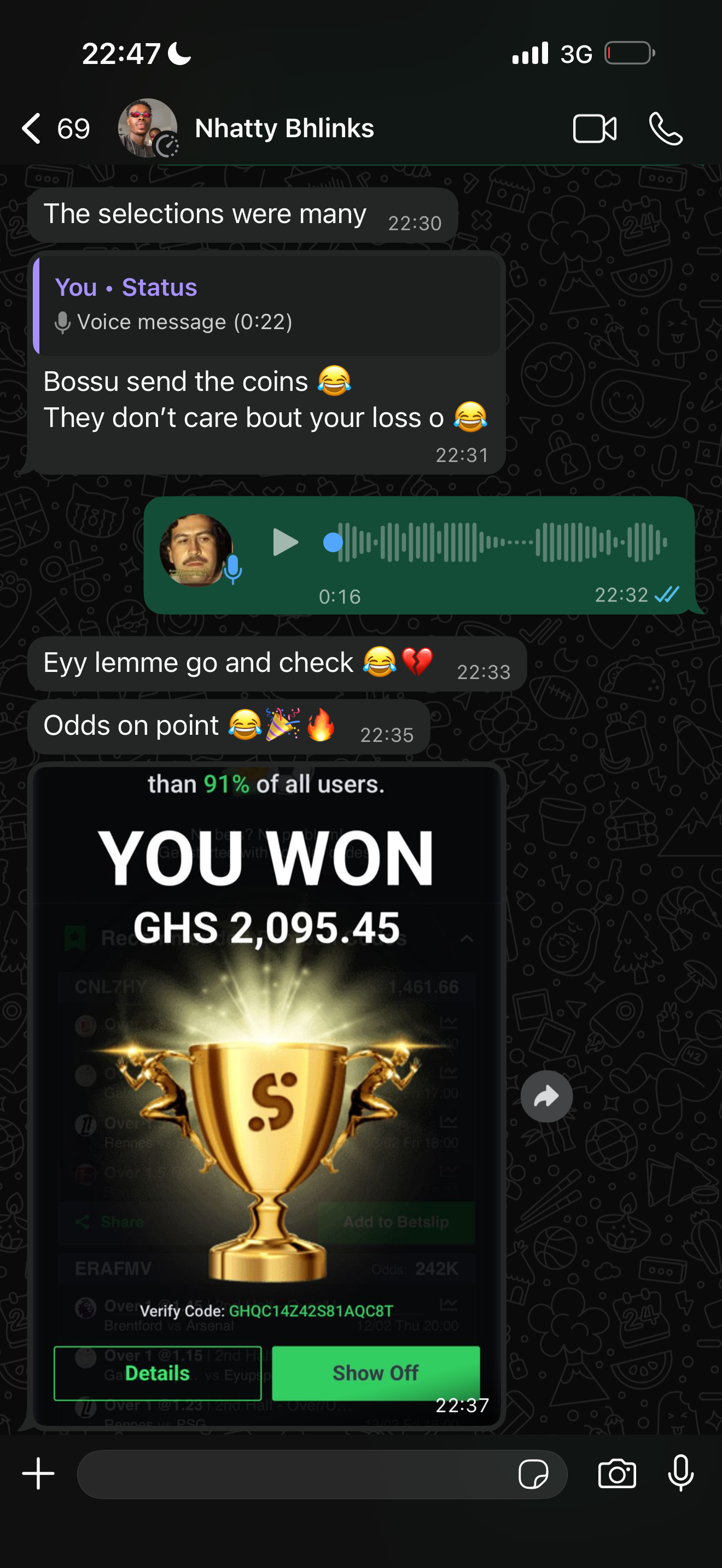 Winning Tickets - Odds On Point